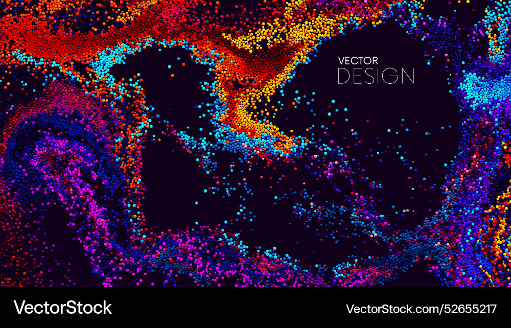 Colorful gradient liquid dots randomly flowing Vector Image