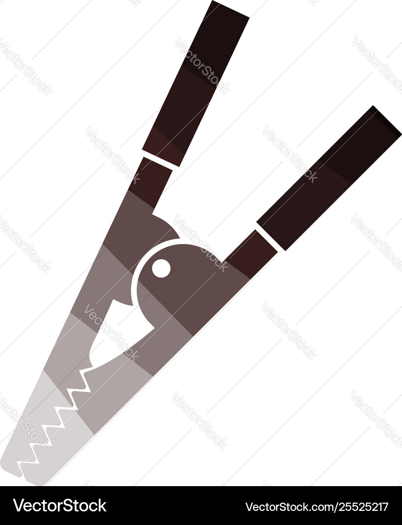 Crocodile clip icon Royalty Free Vector Image - VectorStock