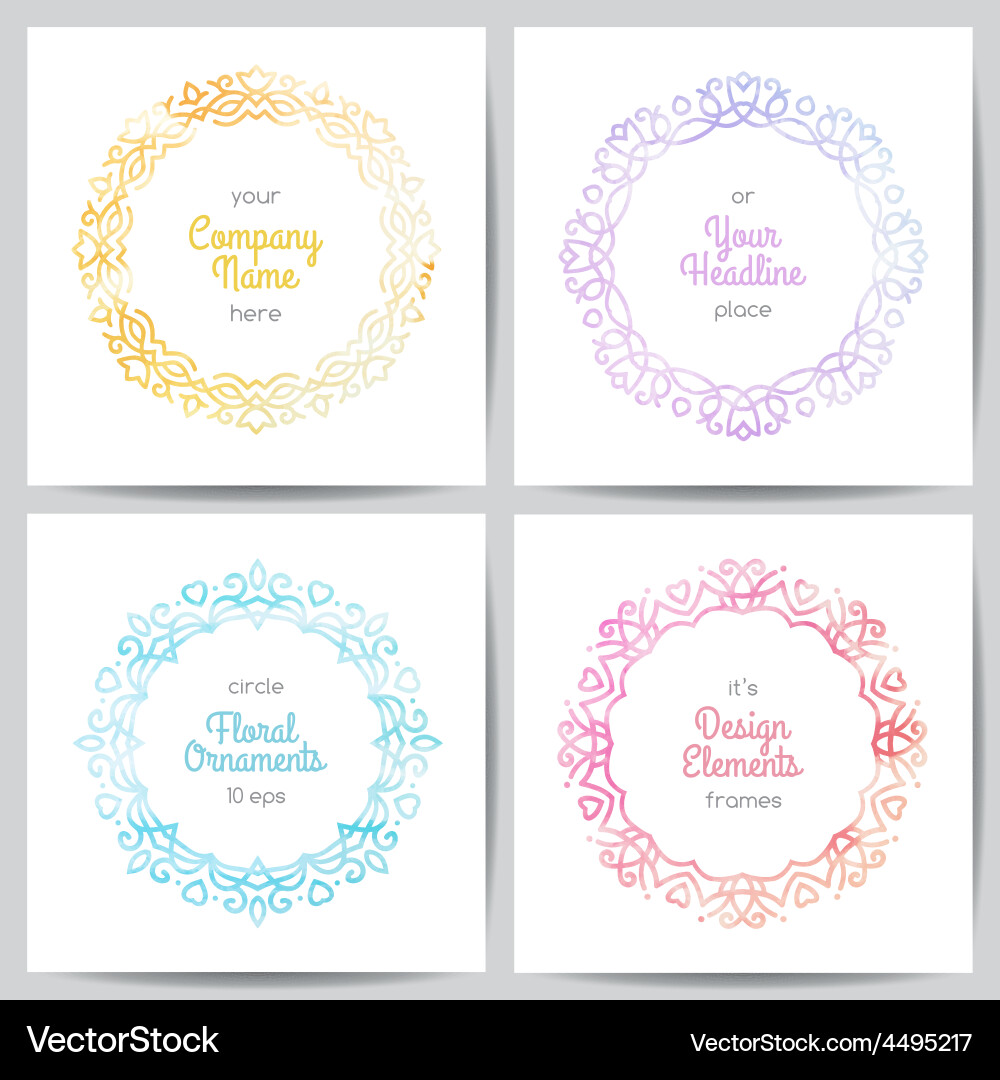 Frames set Royalty Free Vector Image - VectorStock