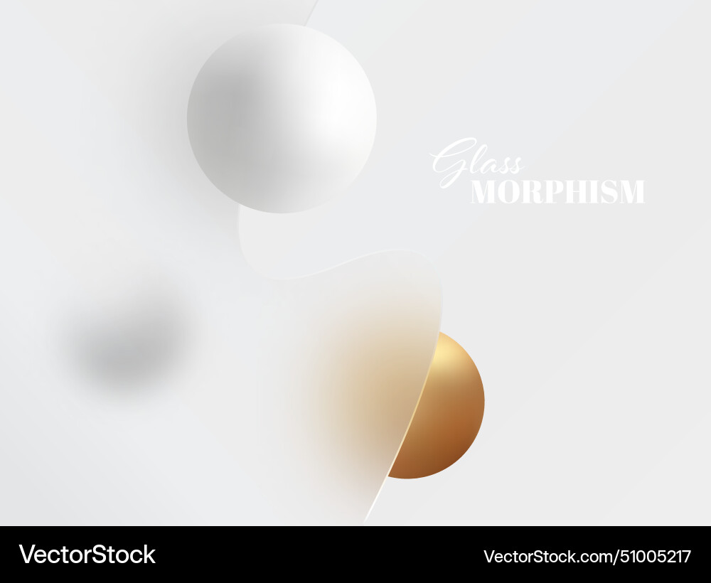 Glass morphism background wavy transparent Vector Image