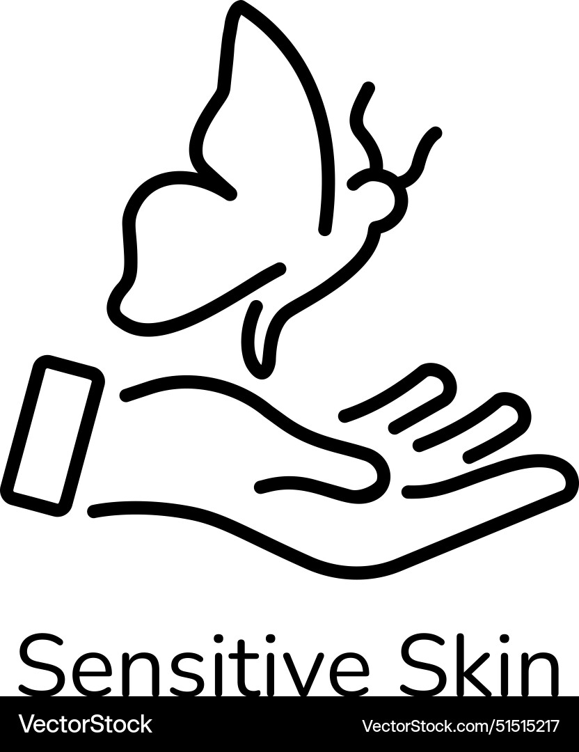 Sensitive skin Royalty Free Vector Image - VectorStock