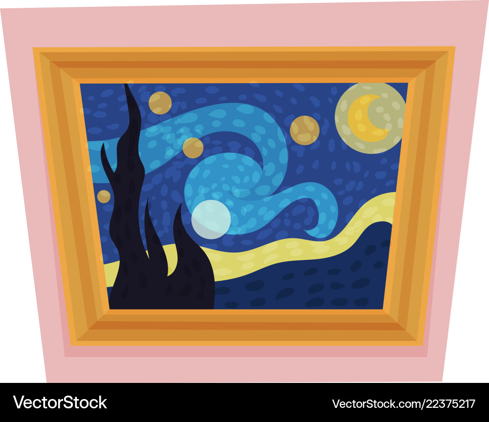 Starry Night Icon Royalty Free Vector Image - VectorStock