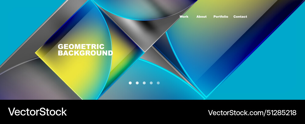 Circle triangle geometric web site page template Vector Image
