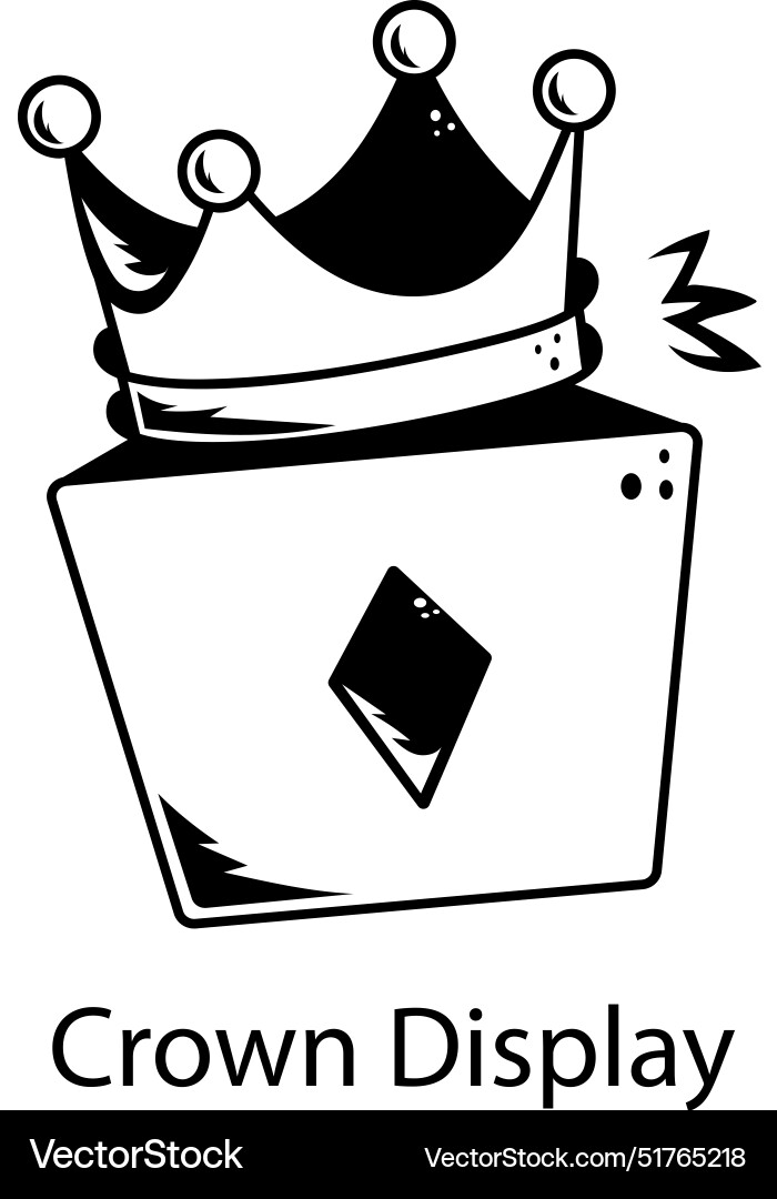 Crown display Royalty Free Vector Image - VectorStock