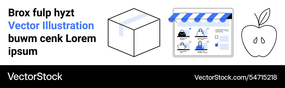 E-commerce development online storefront Vector Image