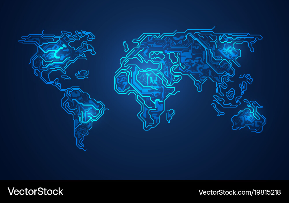 Electronic world Royalty Free Vector Image - VectorStock