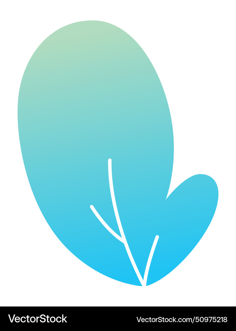 Flat minimal leaf of bush shrub tree wild plant Vector Image