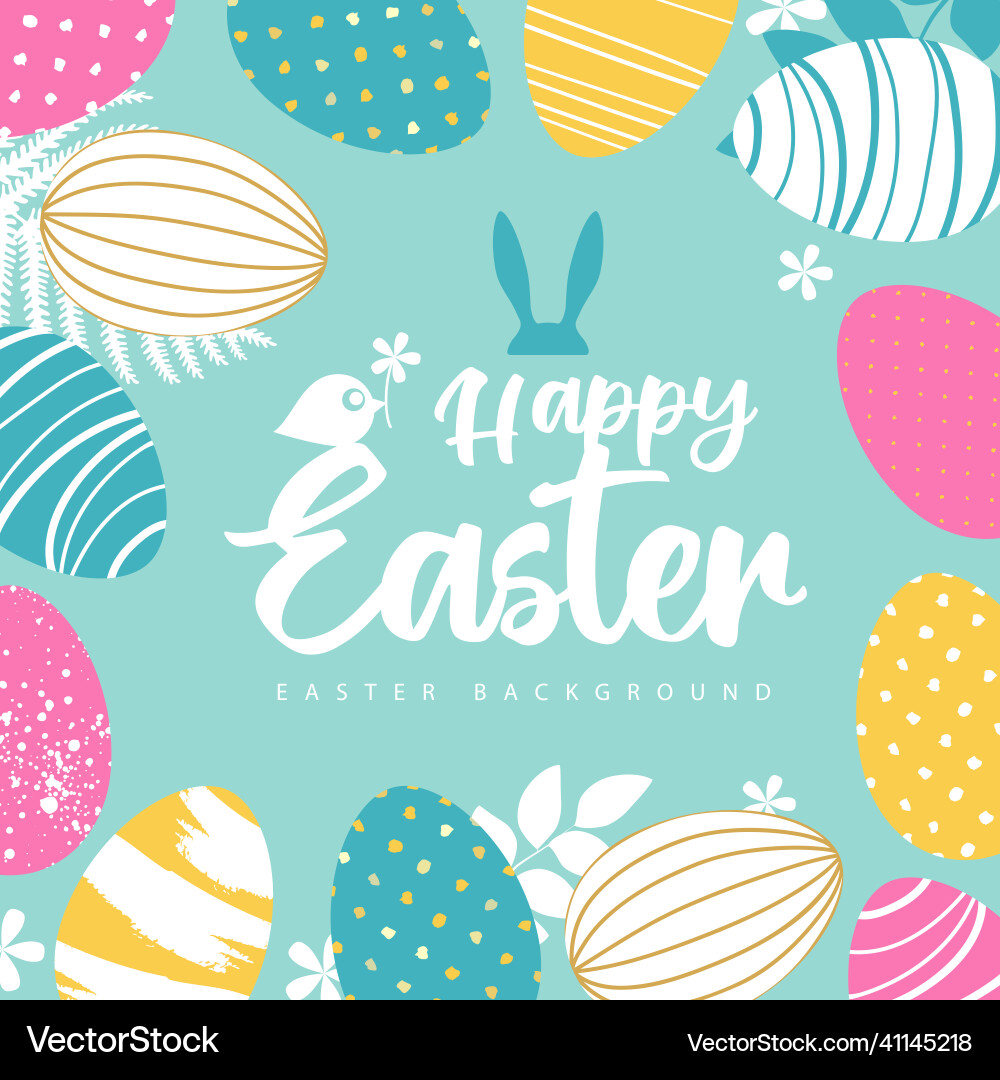 Holiday easter background with eggs Royalty Free Vector
