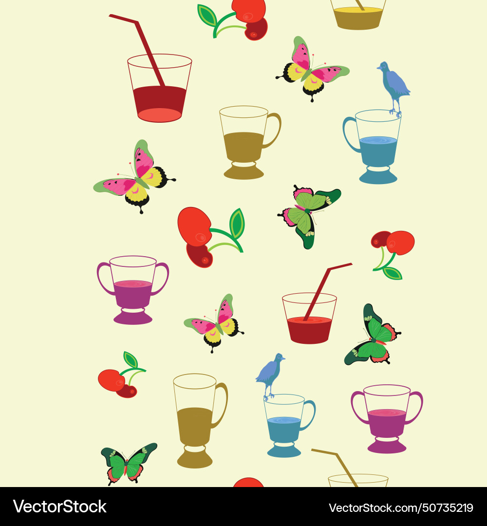 Beage stripe summer cocktail seaml stock Vector Image