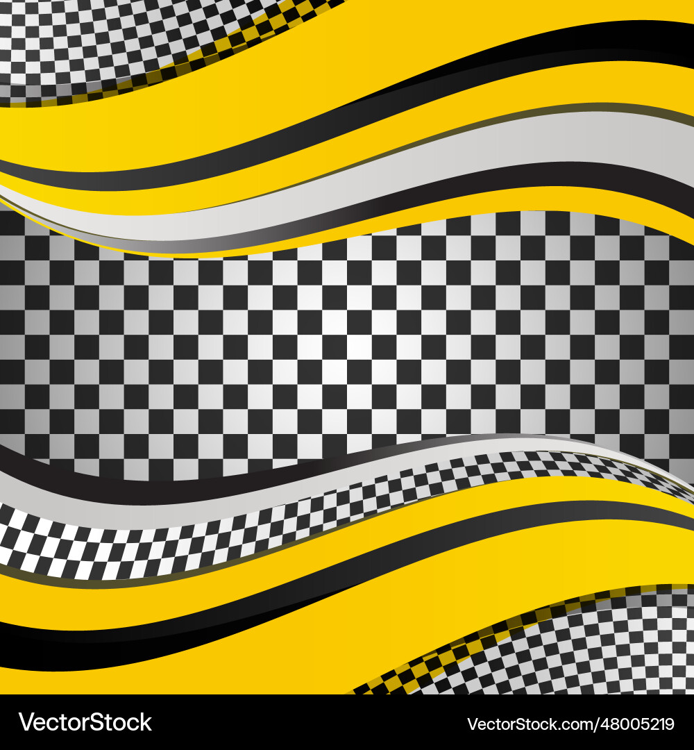 Black and yellow checkered background Royalty Free Vector