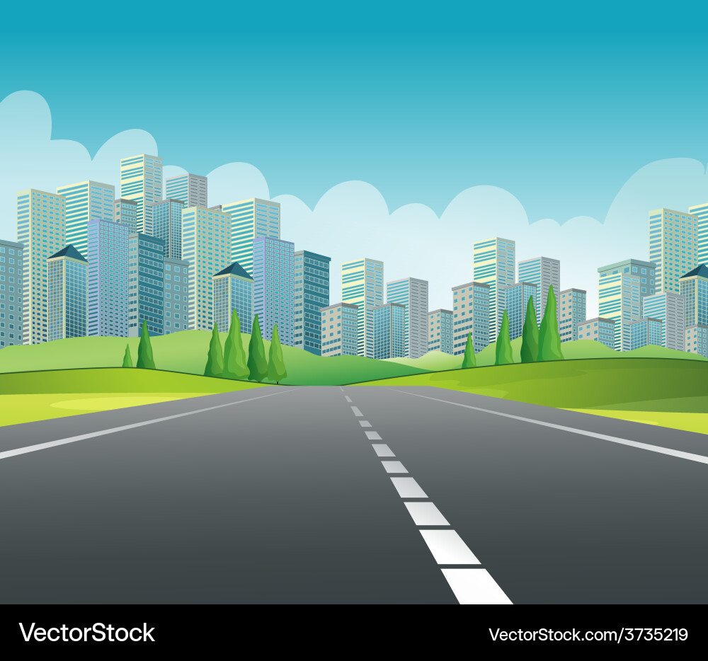 City scene Royalty Free Vector Image - VectorStock