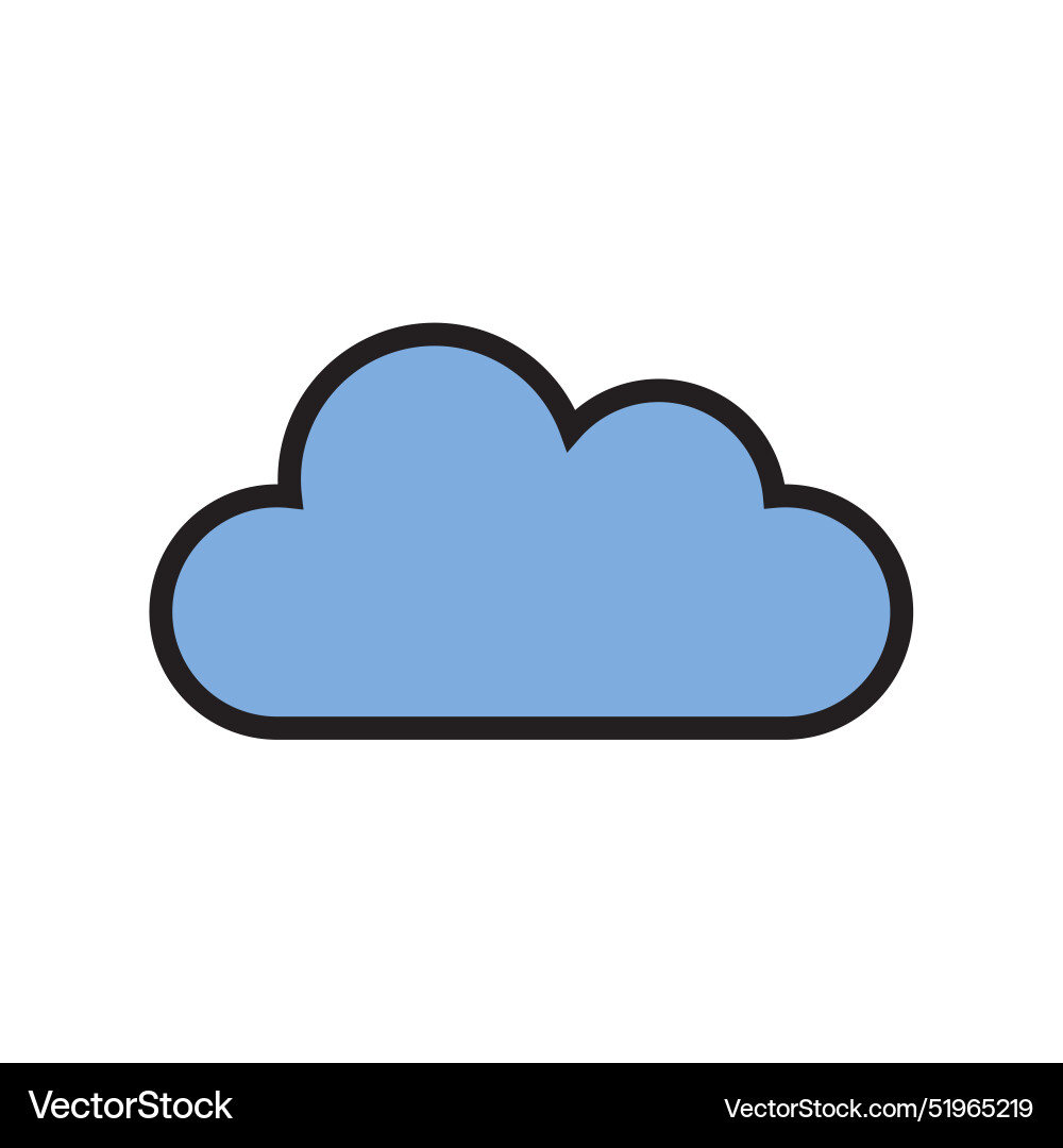 Flat cloud icon symbol Royalty Free Vector Image