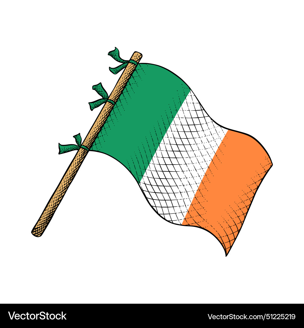 Ireland flag Royalty Free Vector Image - VectorStock