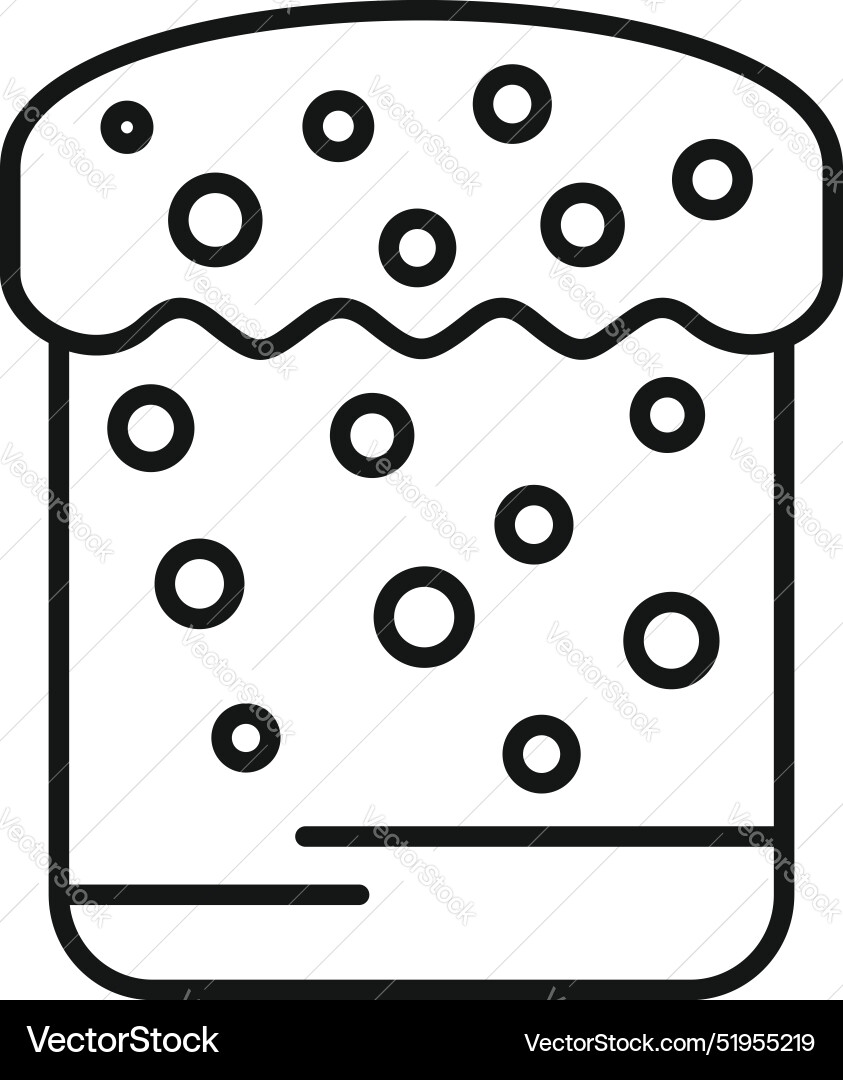 Traditional easter cake with white icing Vector Image