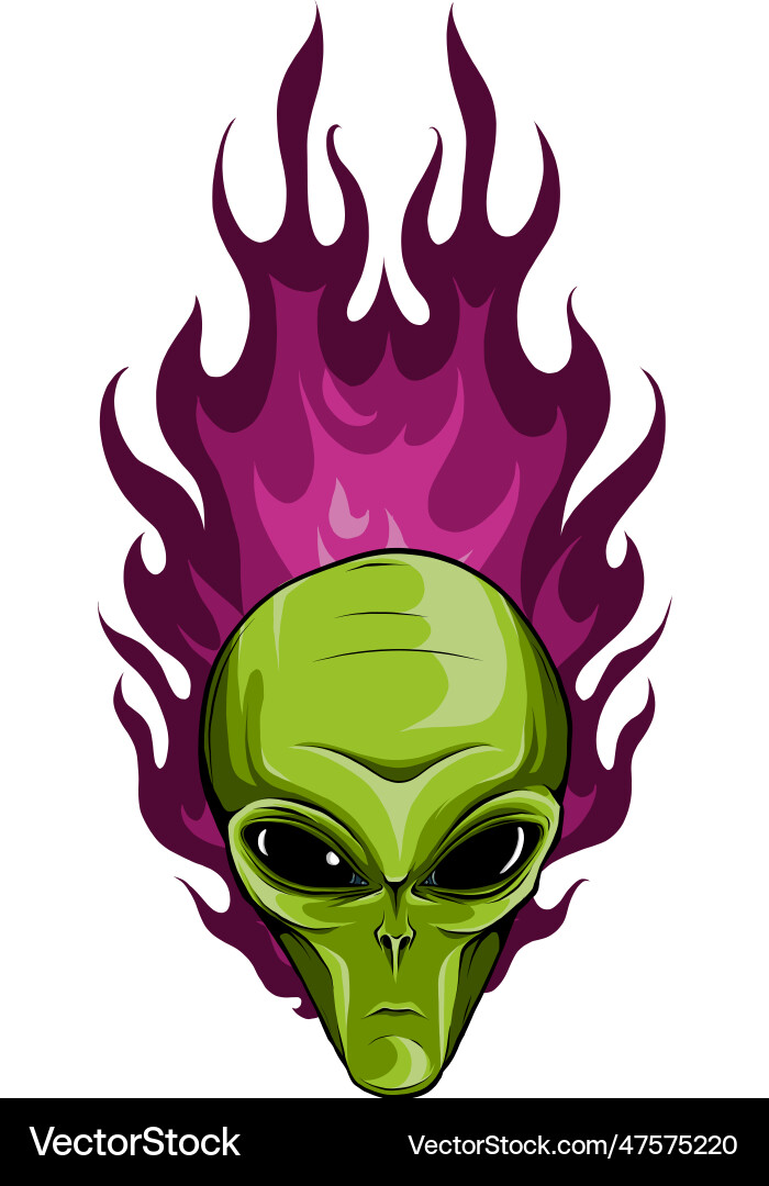 Alien head design Royalty Free Vector Image - VectorStock