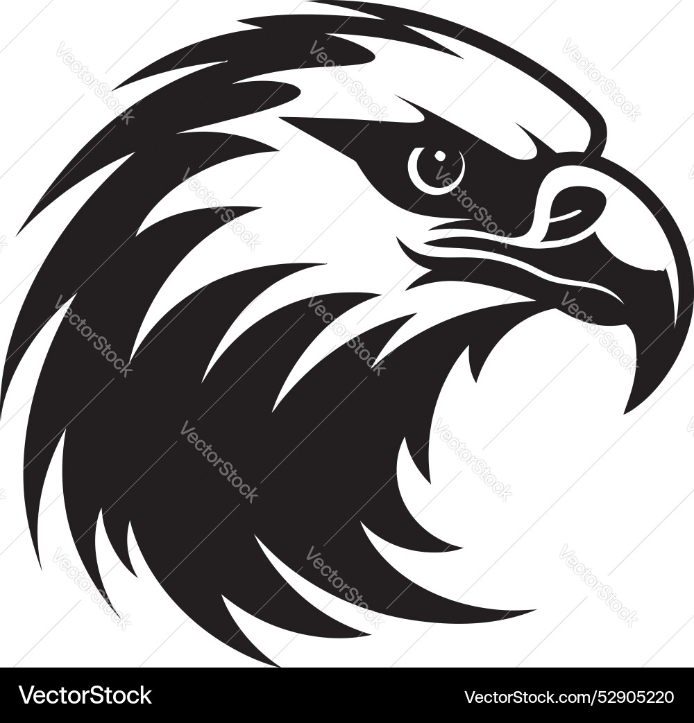 Black predator hawk logo design for motion Vector Image