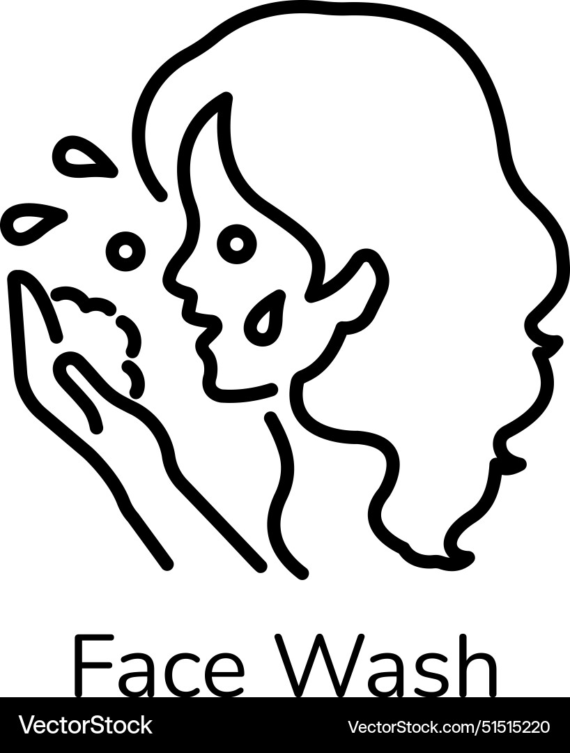 Face wash Royalty Free Vector Image - VectorStock