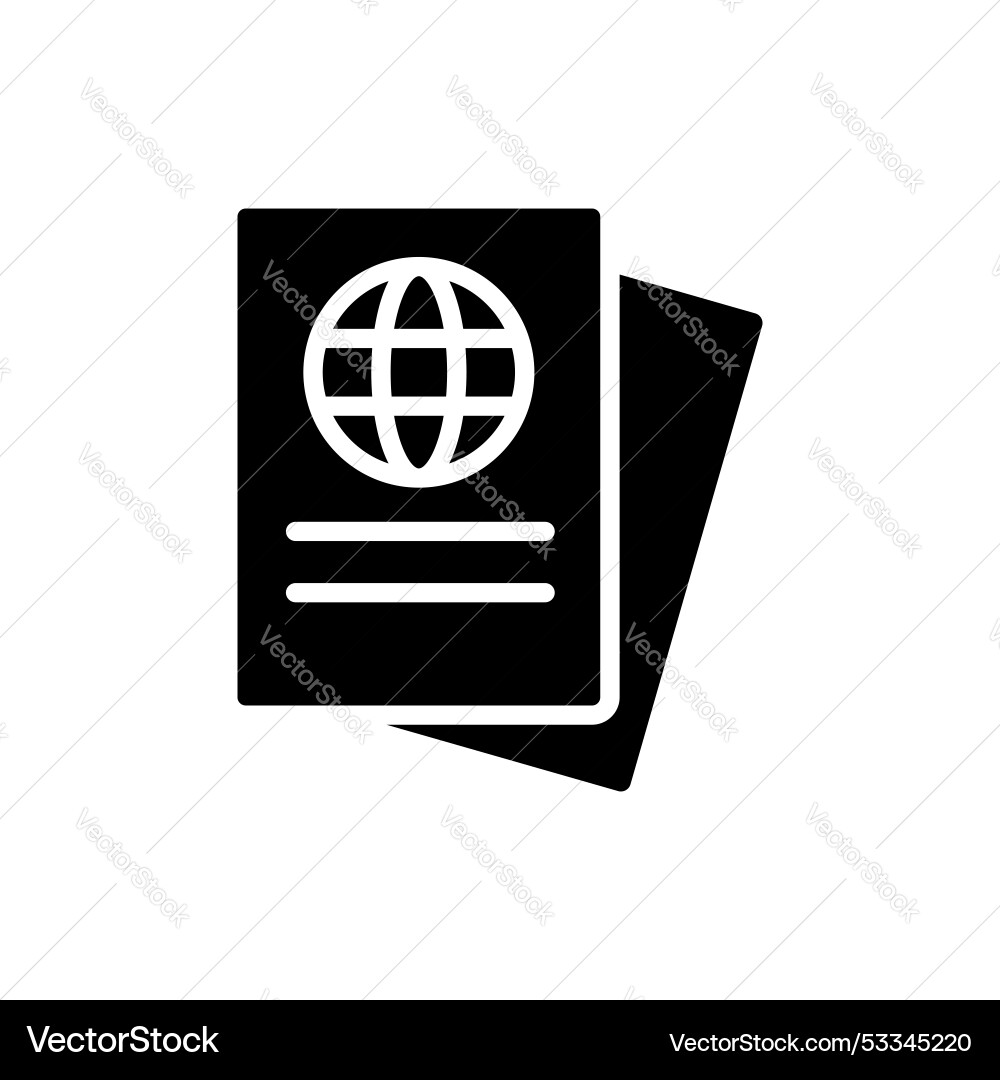 Immigration line icon isolated on white background