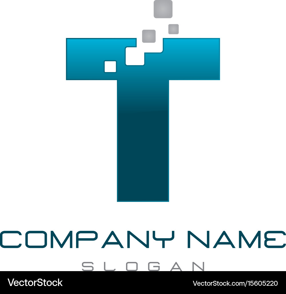 Modern letter t Royalty Free Vector Image - VectorStock