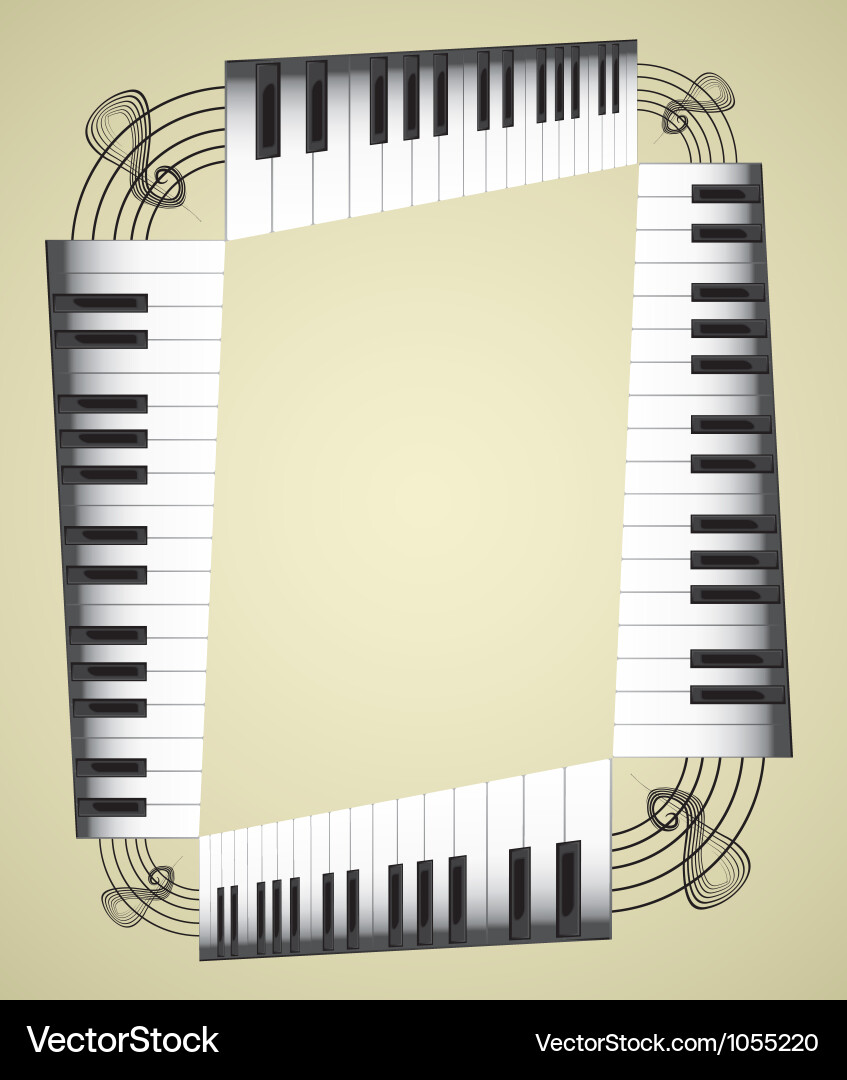 Music notes border Royalty Free Vector Image - VectorStock