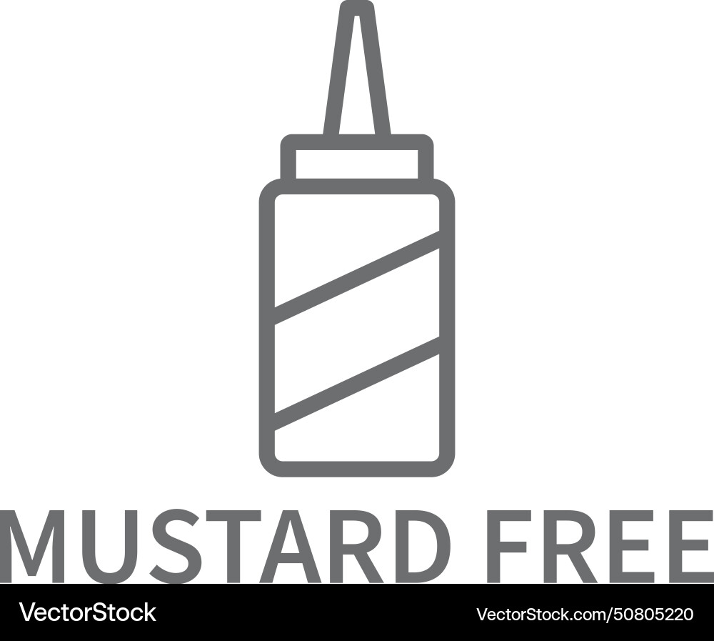 Mustard free line icon Royalty Free Vector Image