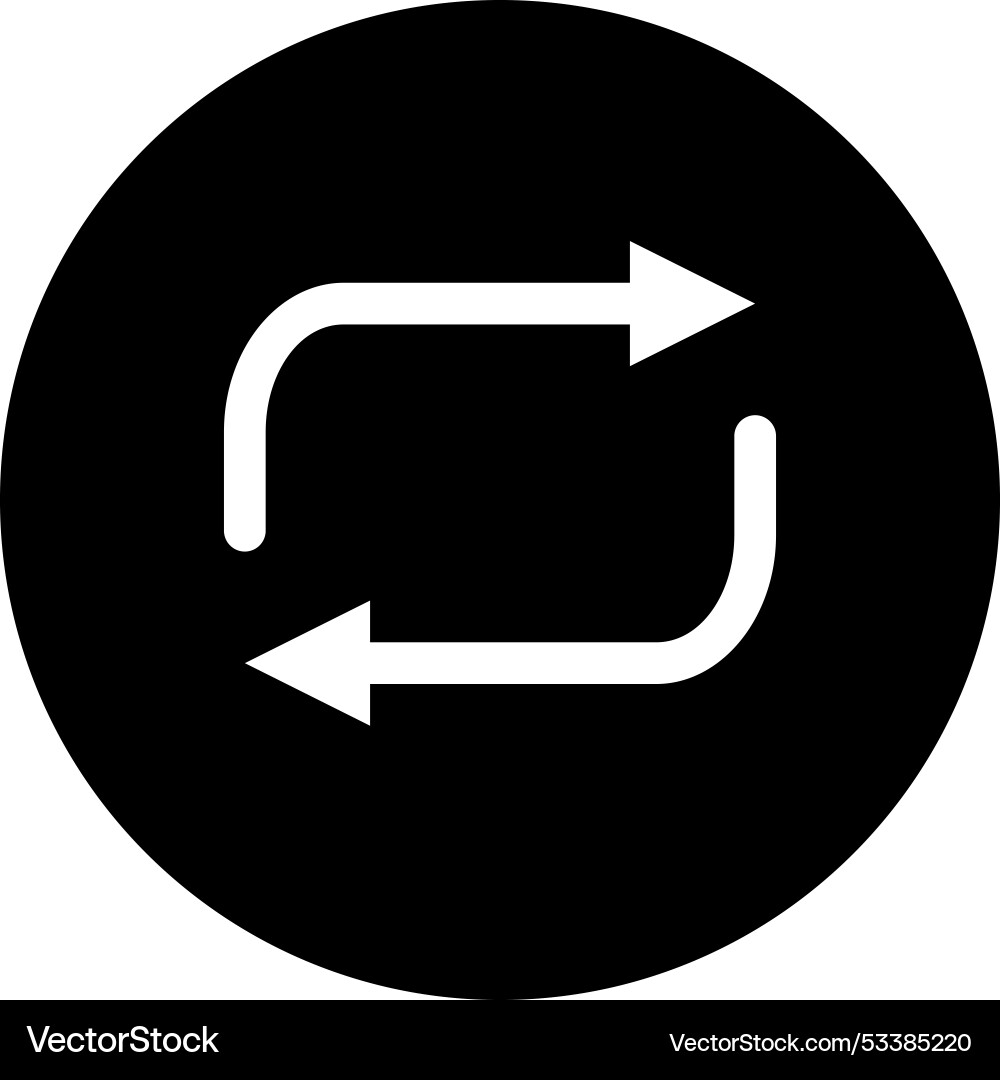 Repeat recyle refresh icon Royalty Free Vector Image