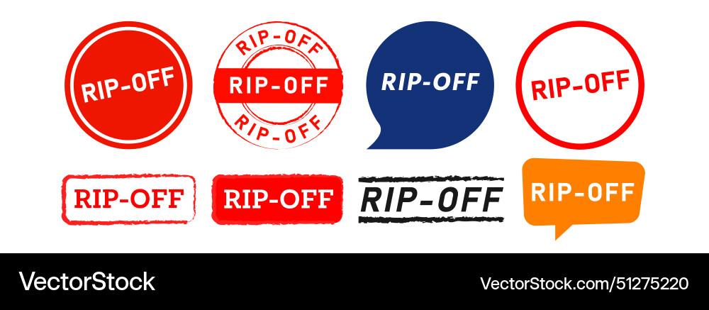 Rip off rectangle circle stamp and speech bubble Vector Image