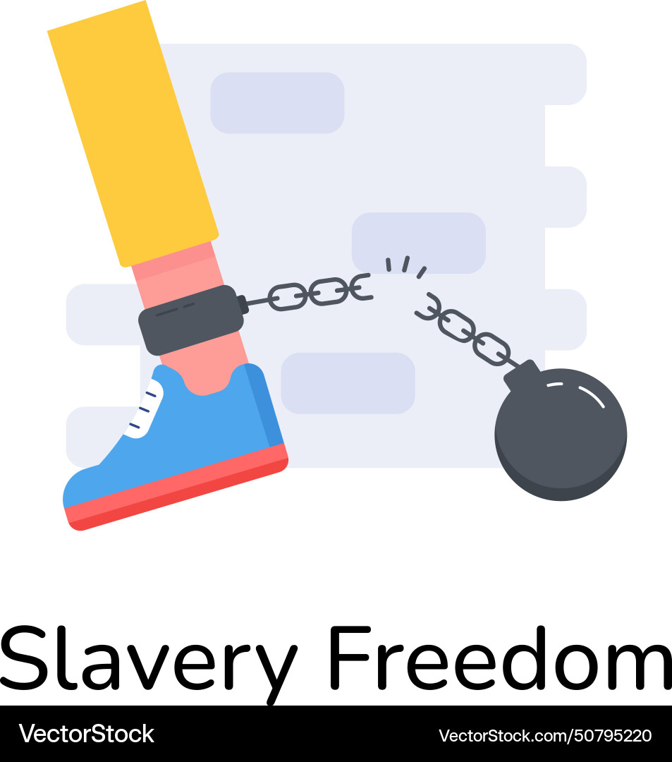 Slavery freedom Royalty Free Vector Image - VectorStock