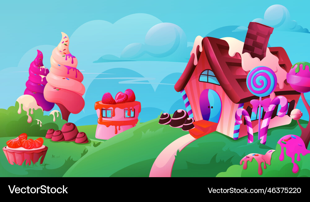 Sweet Candy Land Background Royalty Free Vector Image
