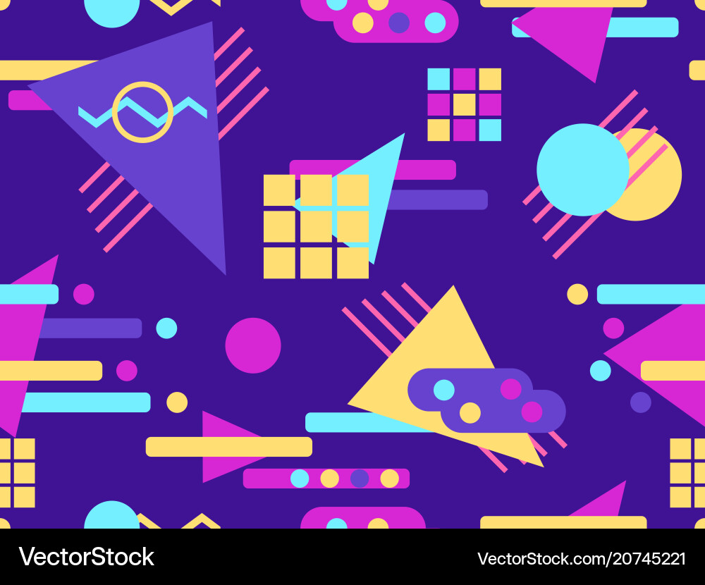 80s Memphis Geometric Pattern Royalty Free Vector Image