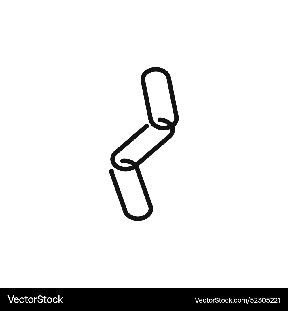 Link chain icon outline collection in black Vector Image