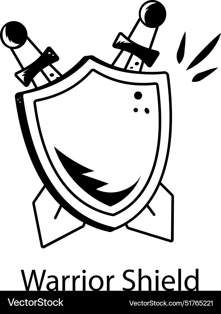 Warrior shield Royalty Free Vector Image - VectorStock