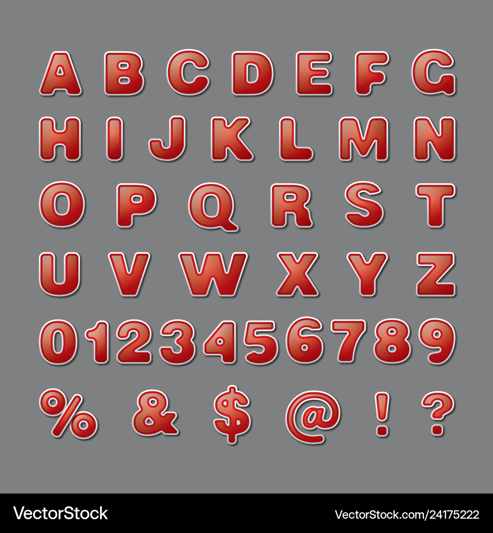 Alphabet capital letters Royalty Free Vector Image