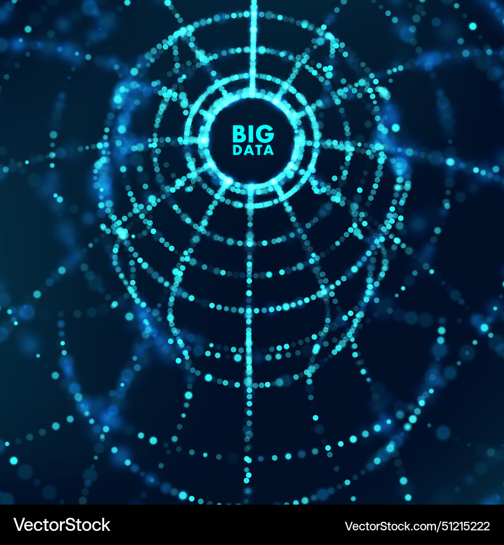 Big data flow representation Royalty Free Vector Image