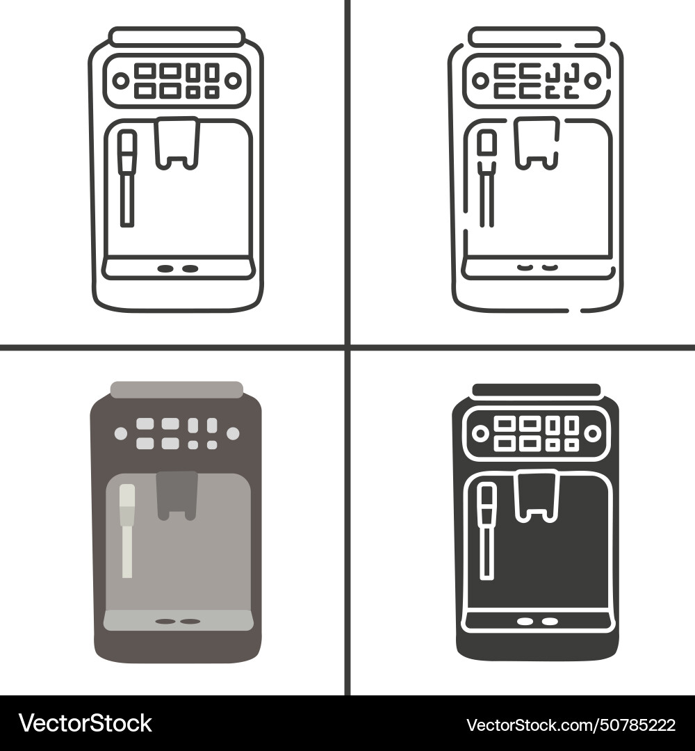 Coffee machines machine maker Royalty Free Vector Image