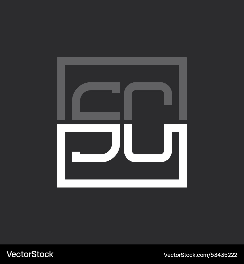Creative modern minimalist sc letter logo design Vector Image
