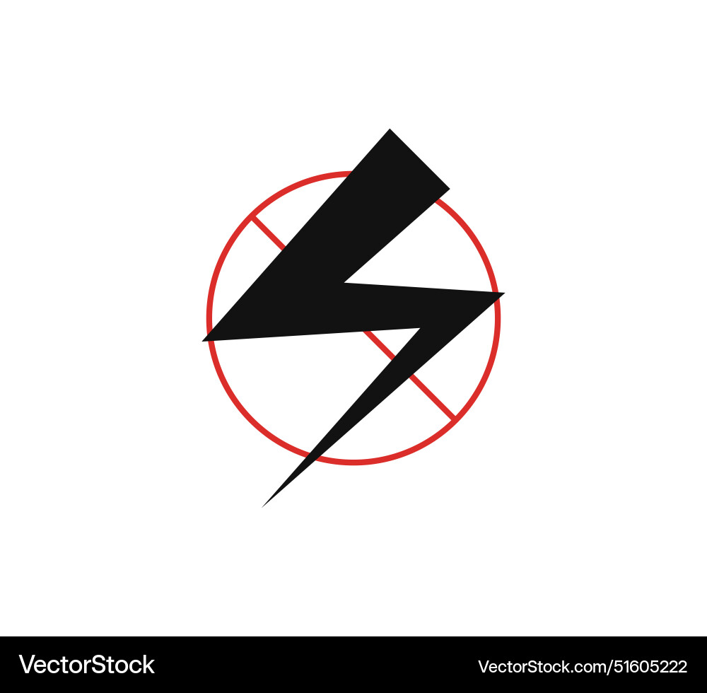 Electrical hazard sign no lightning or thunder Vector Image
