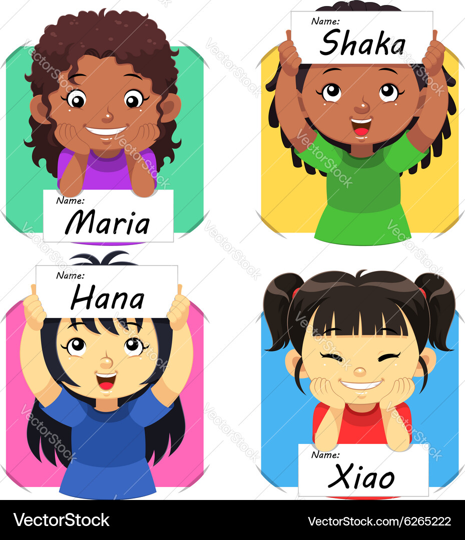 Girls name 2 Royalty Free Vector Image - VectorStock