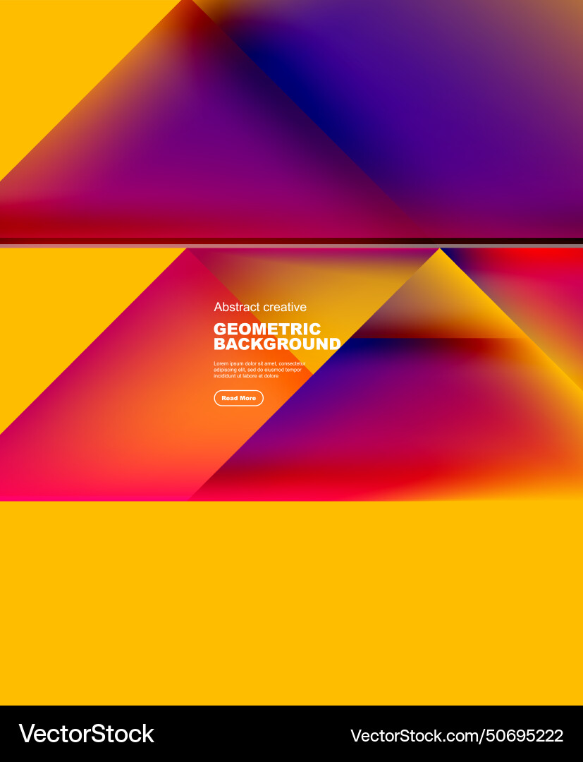 Gradient triangles abstract background Royalty Free Vector