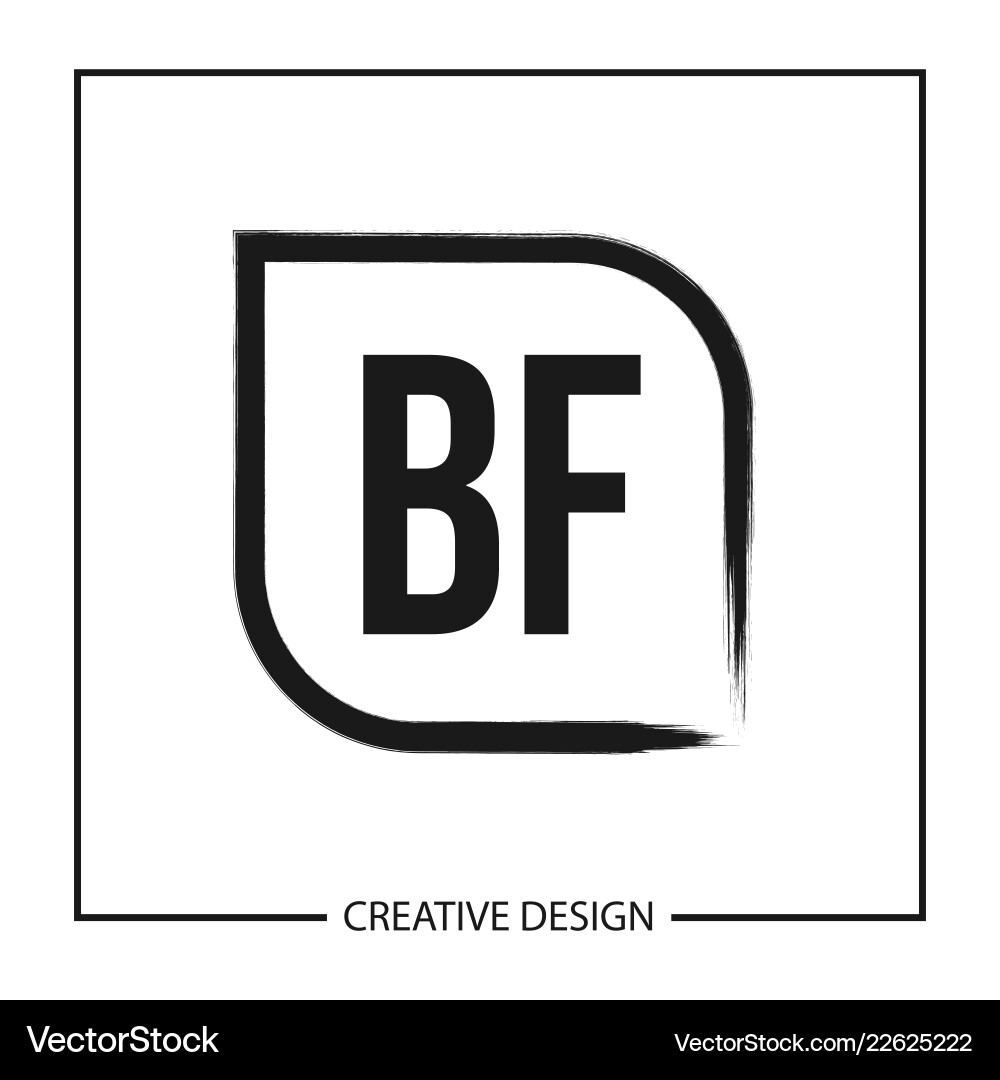 Initial letter bf logo template design Royalty Free Vector