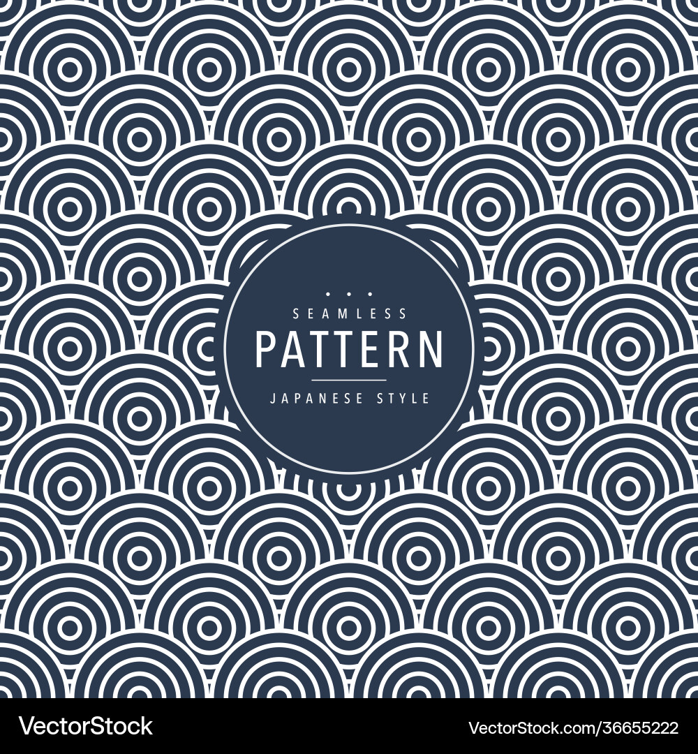 Japanese seamless round pattern traditional Vector Image