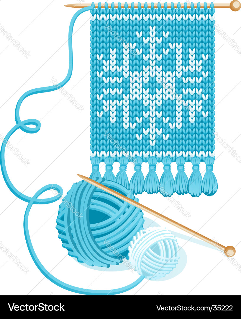 Knitting Royalty Free Vector Image - VectorStock