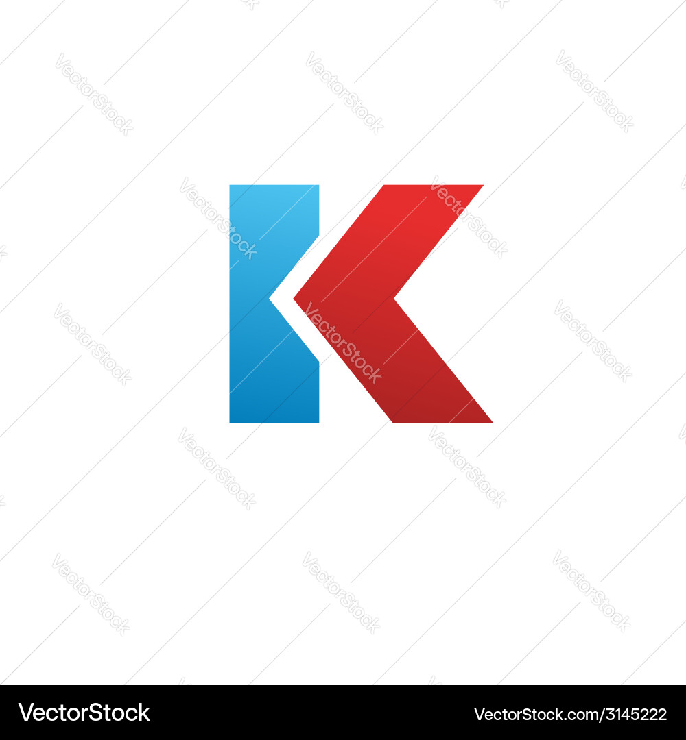Letter k logo icon design template elements Vector Image