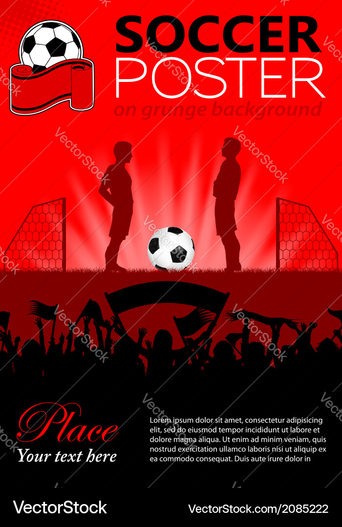 Soccer poster Royalty Free Vector Image - VectorStock
