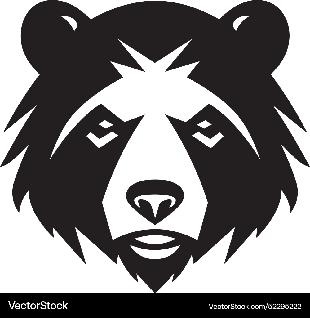 Vigor wild bear designserene majesty black bea Vector Image