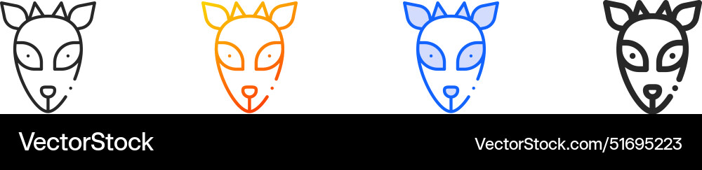 Dik iconthin linear gradient blue stroke Vector Image