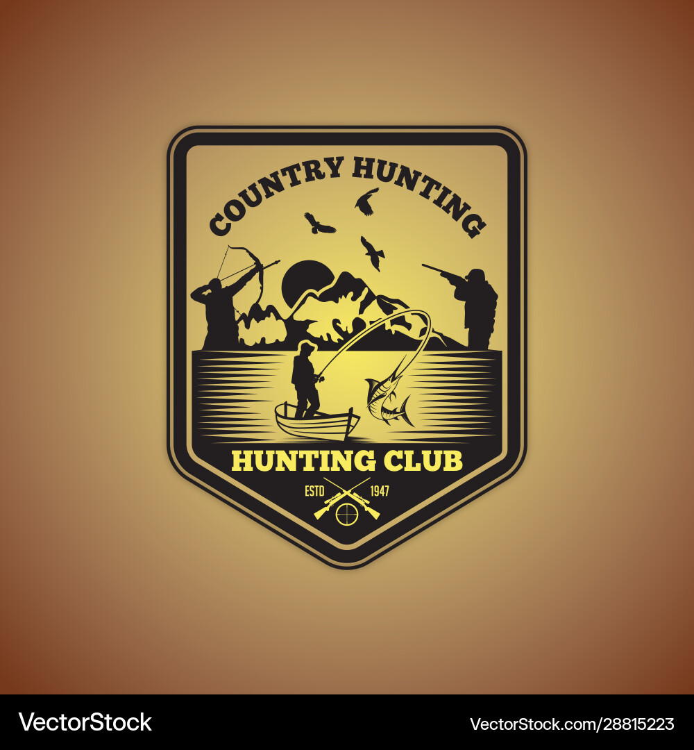 Hunt logo Royalty Free Vector Image - VectorStock