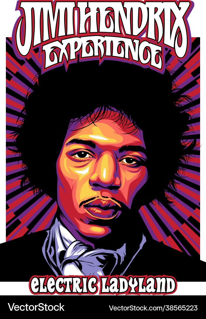 Jimi Hendrix Clipart Free Images At Clkercom Vector Jimi Hendrix