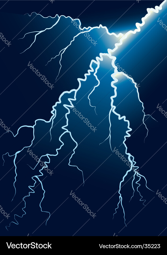 Lightning Storm Royalty Free Vector Image - VectorStock