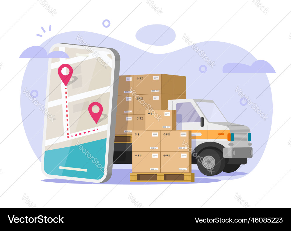 Logistic transport shipping delivery 3d graphic Vector Image